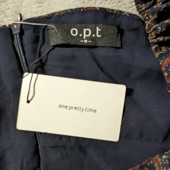 O.P.T. | Dresses | Nwt Opt One Pretty Time Paisley Dress Chiffon Small ...